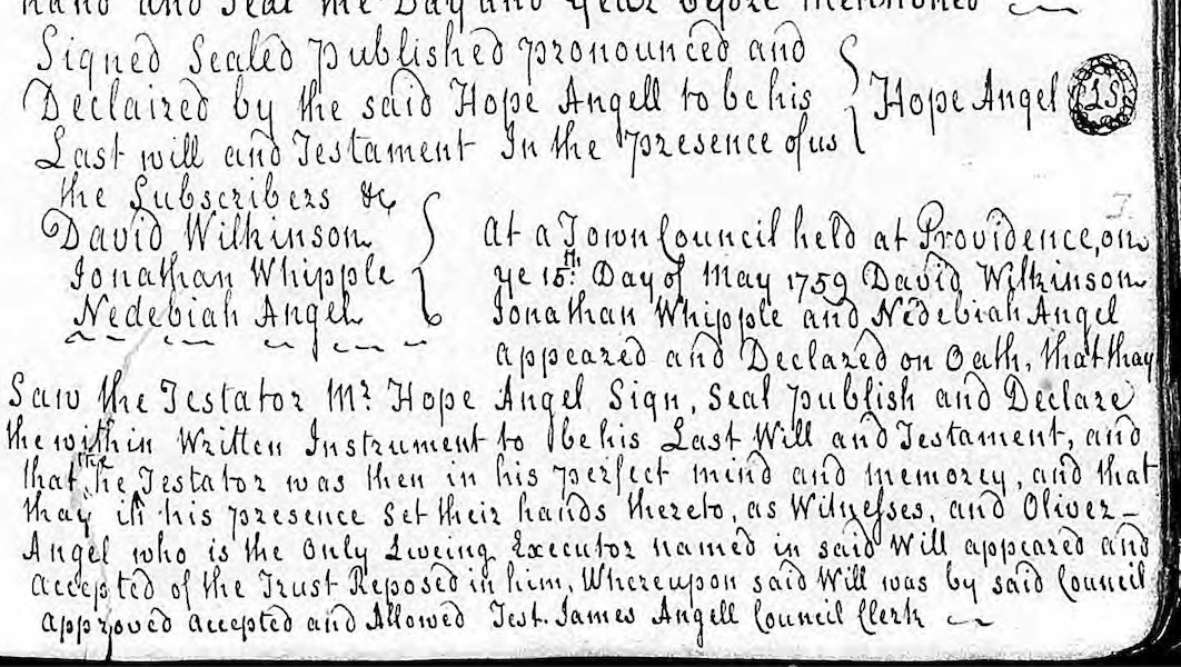 Hope Angell and Lydia Olney b. 1685 | Each life has its place